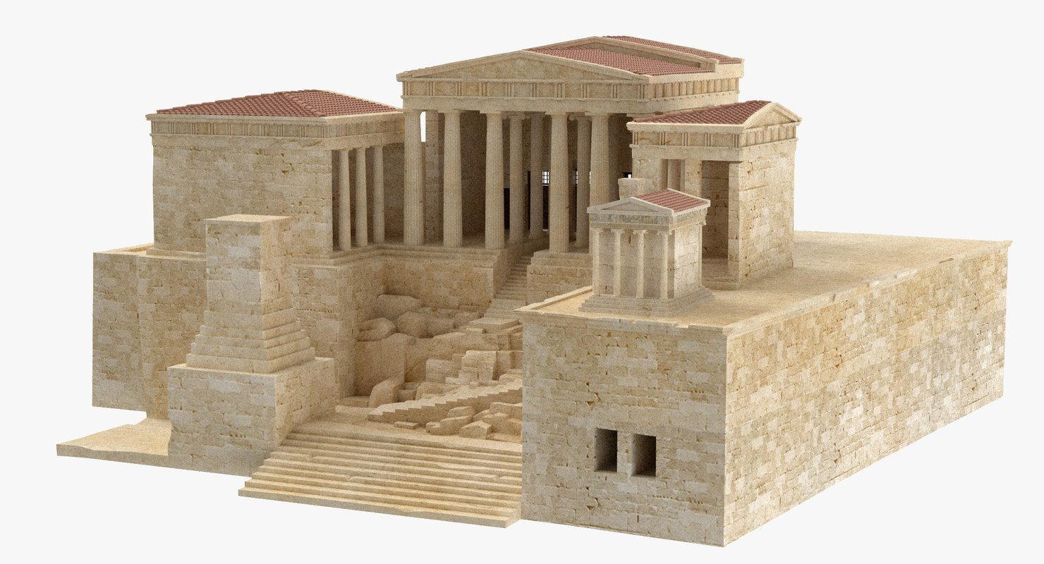 3D propylaea gateway acropolis - TurboSquid 1399408
