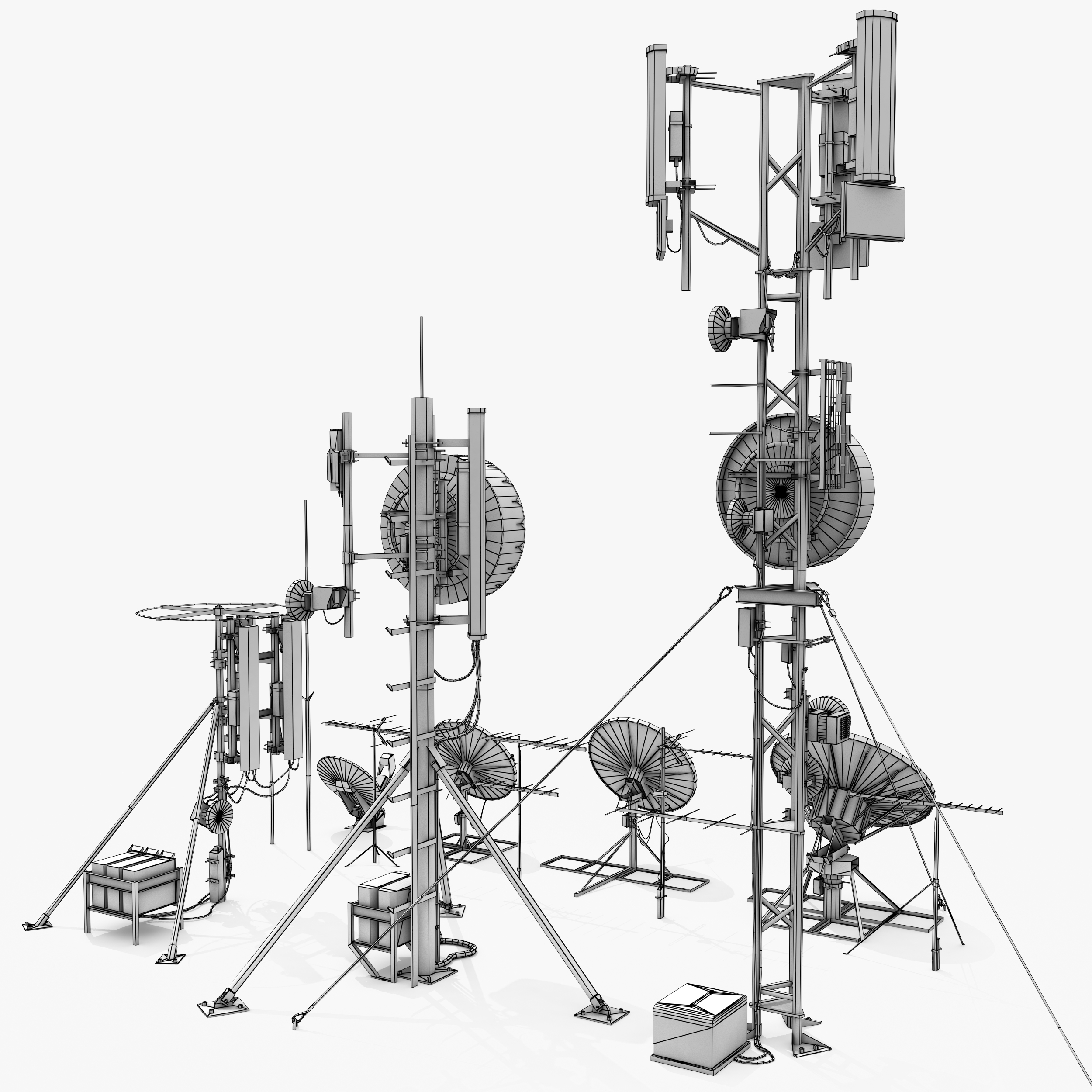 3D towers antennas model - TurboSquid 1399463