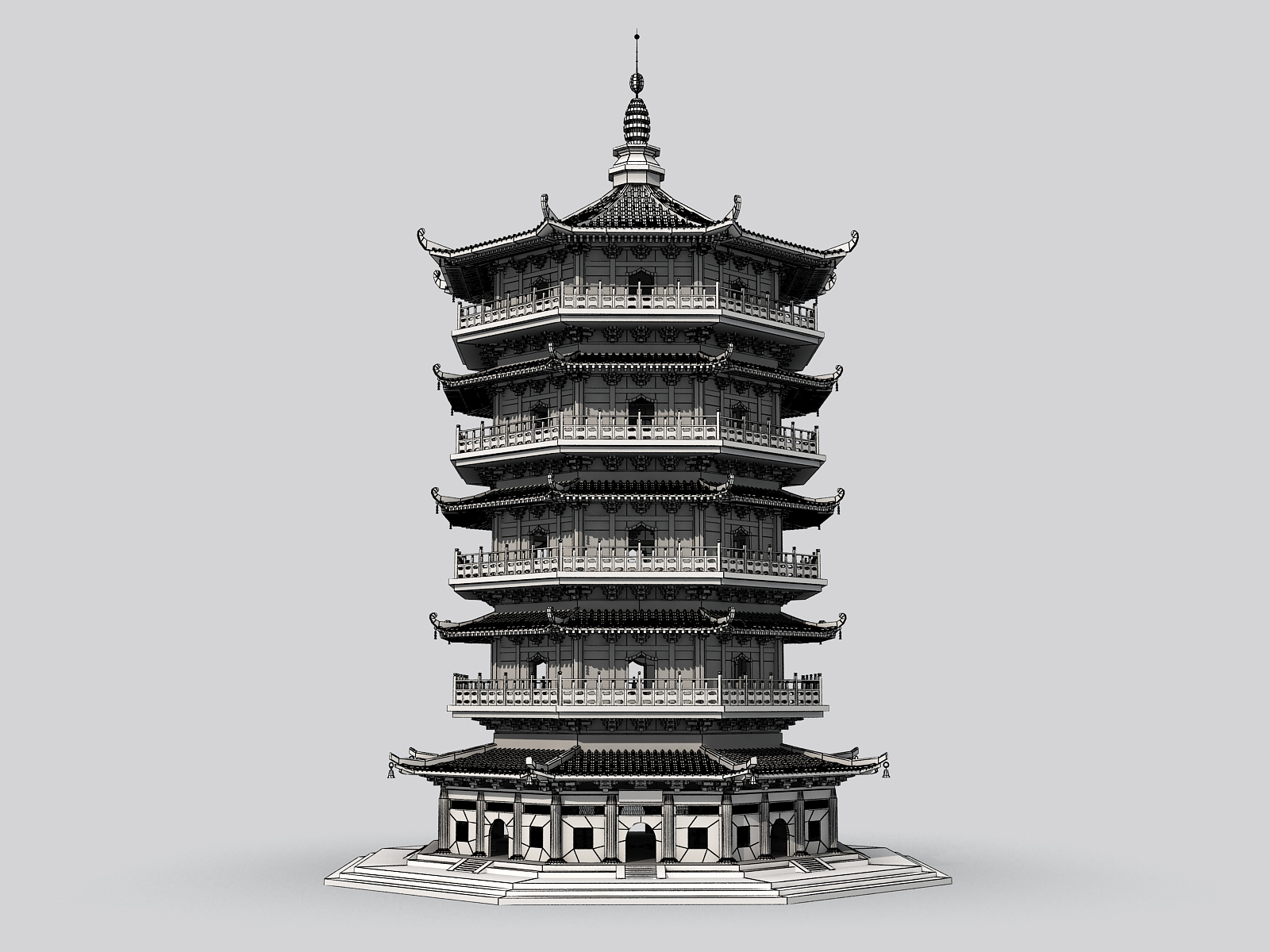 3D chinese tower model - TurboSquid 1399572
