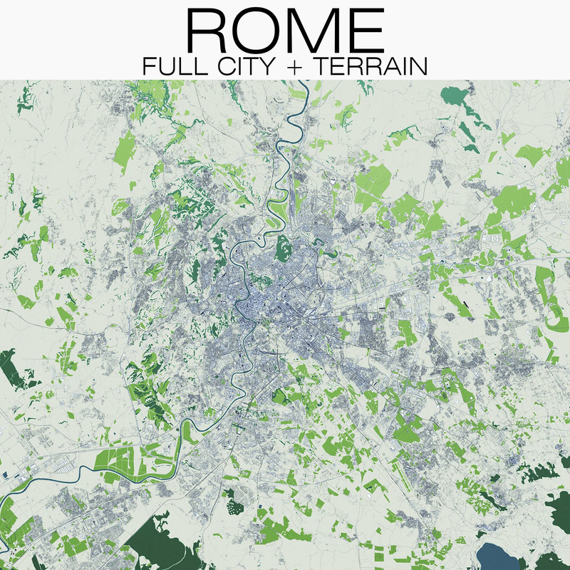 3D rome city terrain model - TurboSquid 1399727