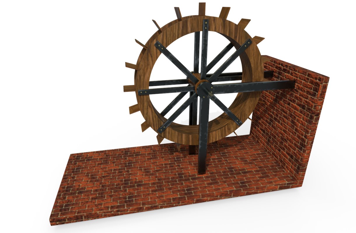 3D model water wheel - TurboSquid 1399728