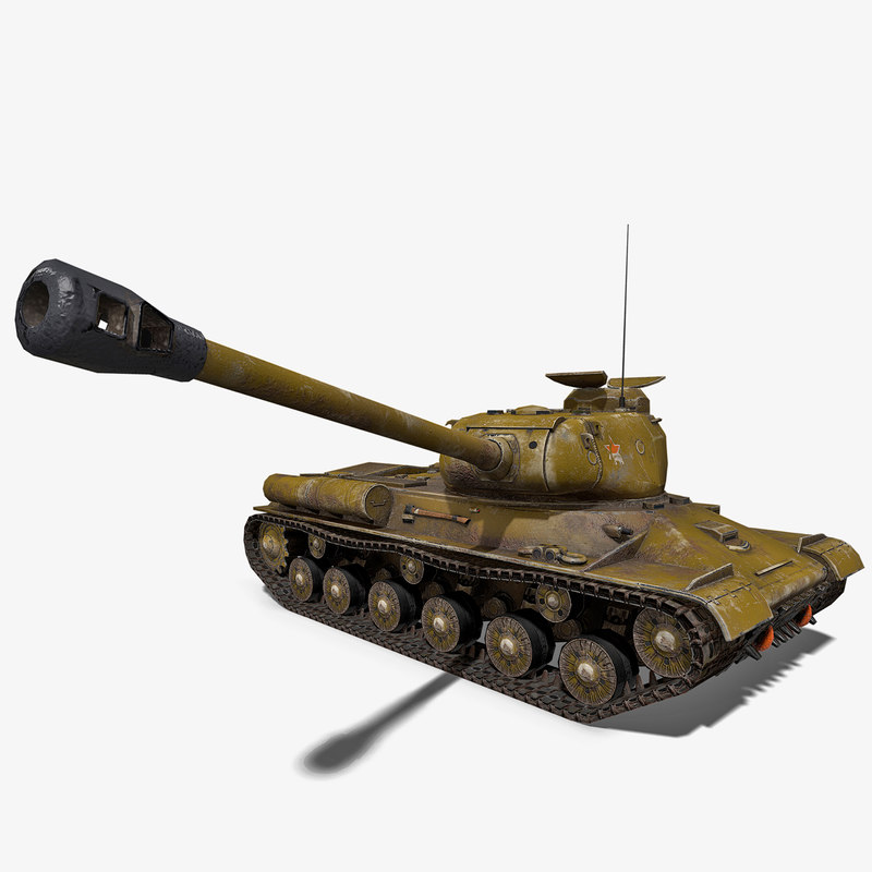 Low-poly soviet tank is-2 3D model - TurboSquid 1399867