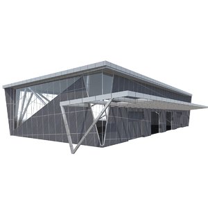 warehouse building 3d model