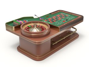 roulette table set 3d model