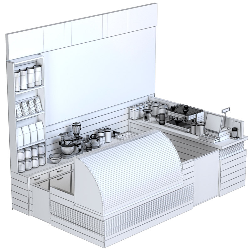 3D coffee shop model - TurboSquid 1400468