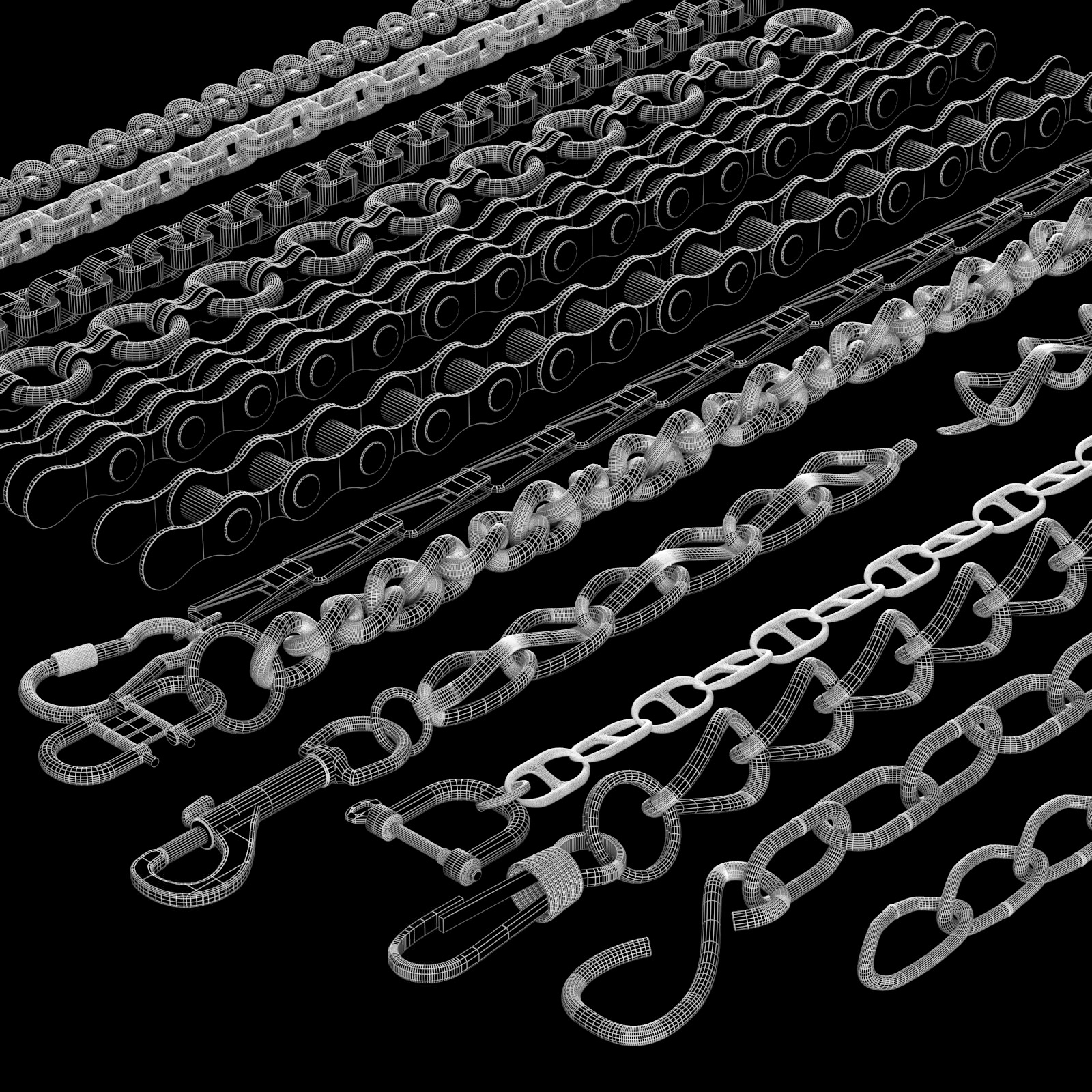 3D chains model - TurboSquid 1301079