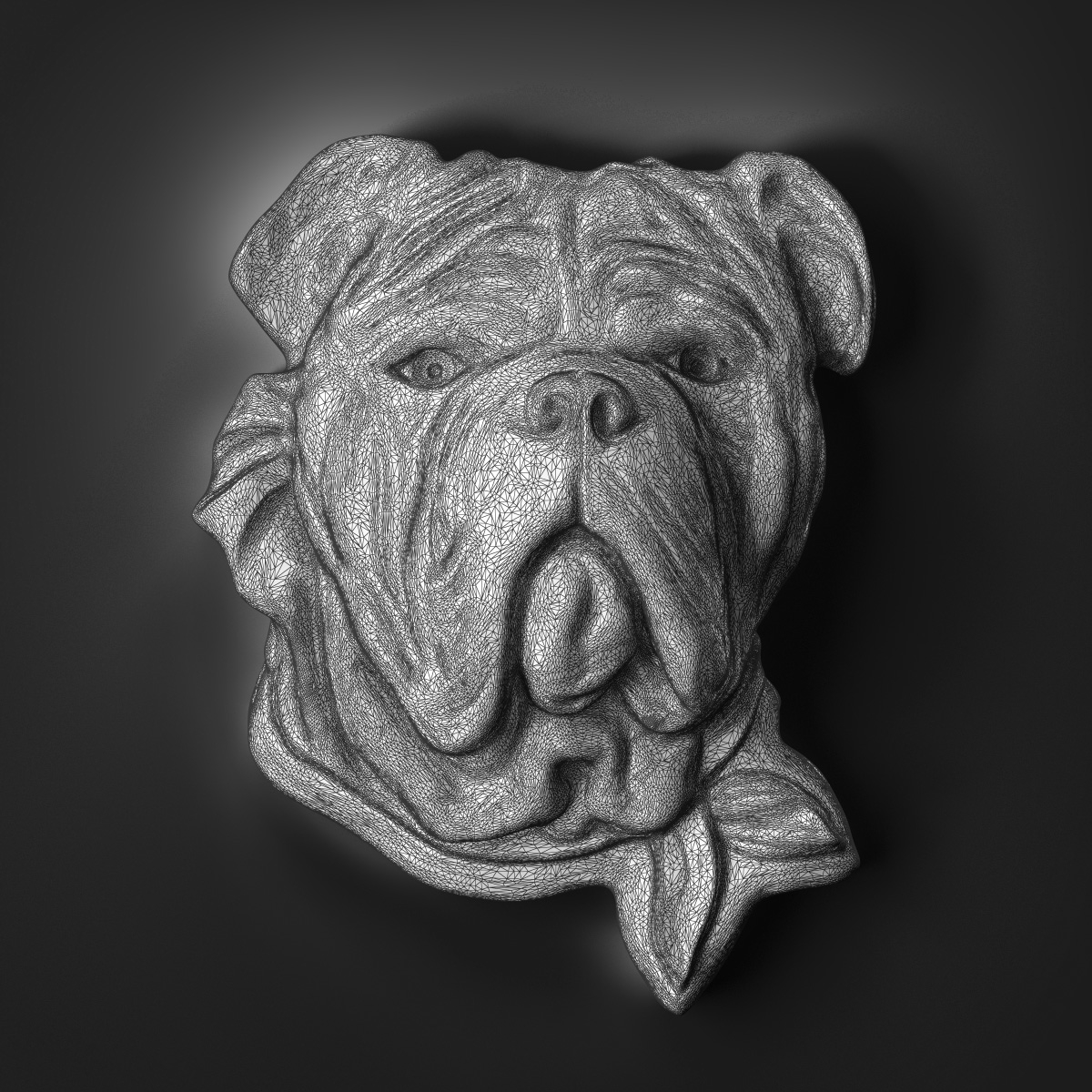 Dog Relief Sculpture Model 3D - TurboSquid 1400591