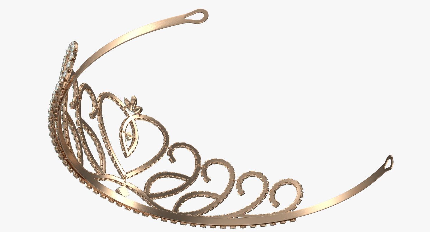 Golden tiara 3D model - TurboSquid 1400772