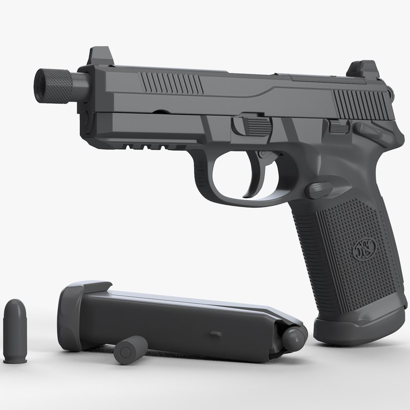 Fn fnx-45 tactical untextured 3D model - TurboSquid 1400686