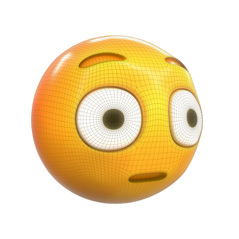 Modello 3D Emoji Flushed Face - TurboSquid 1400761