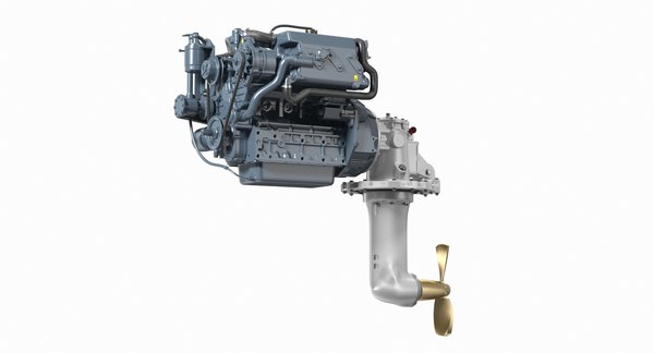 3D marine diesel saildrive engine - TurboSquid 1400903