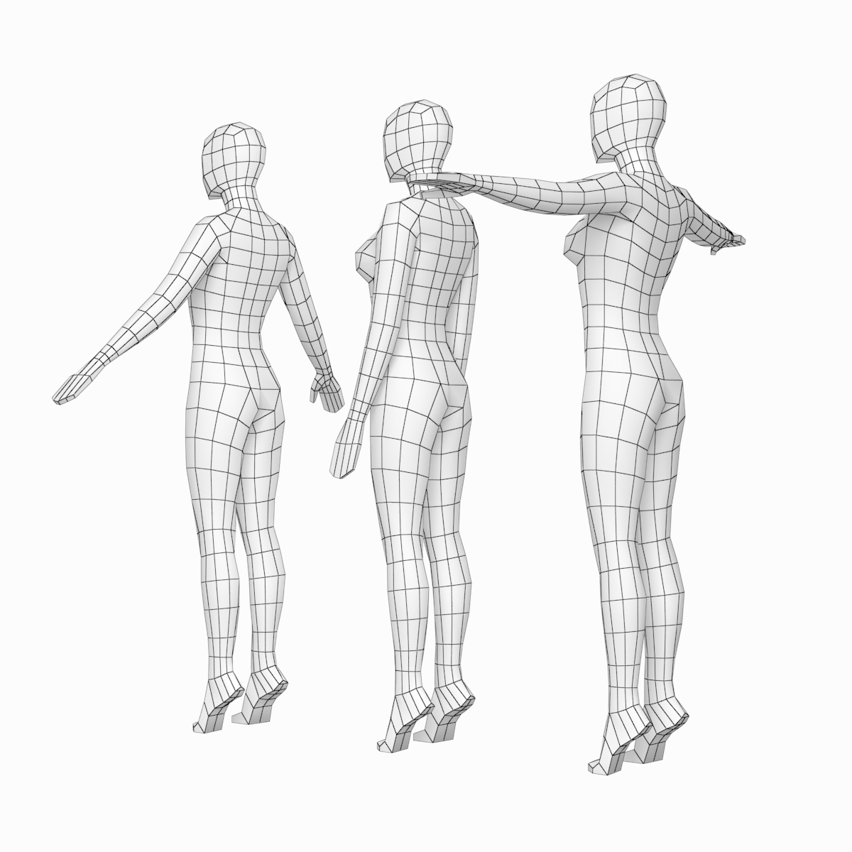 3D base mesh human female model - TurboSquid 1400901