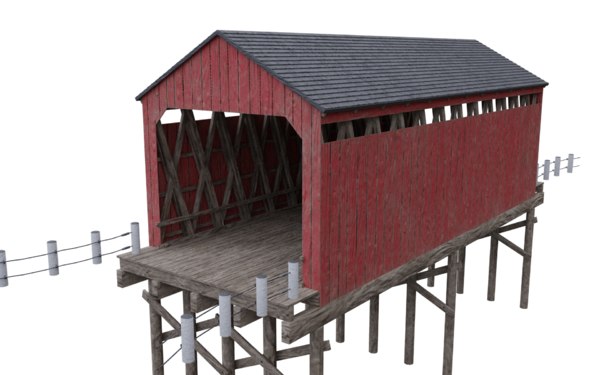 Covered Bridge 3D Models for Download | TurboSquid