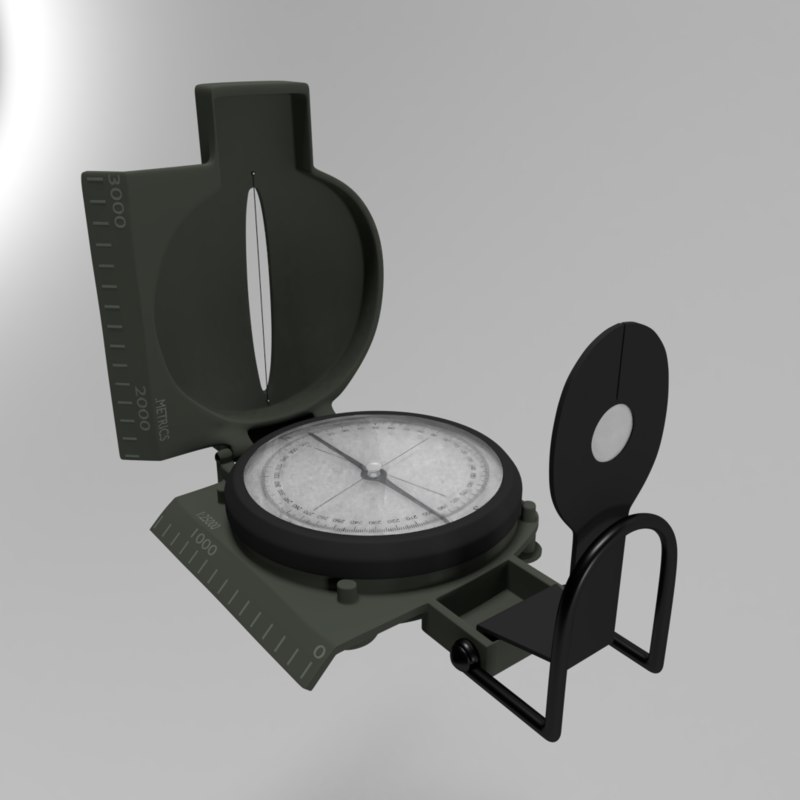 3D military compass model - TurboSquid 1371366