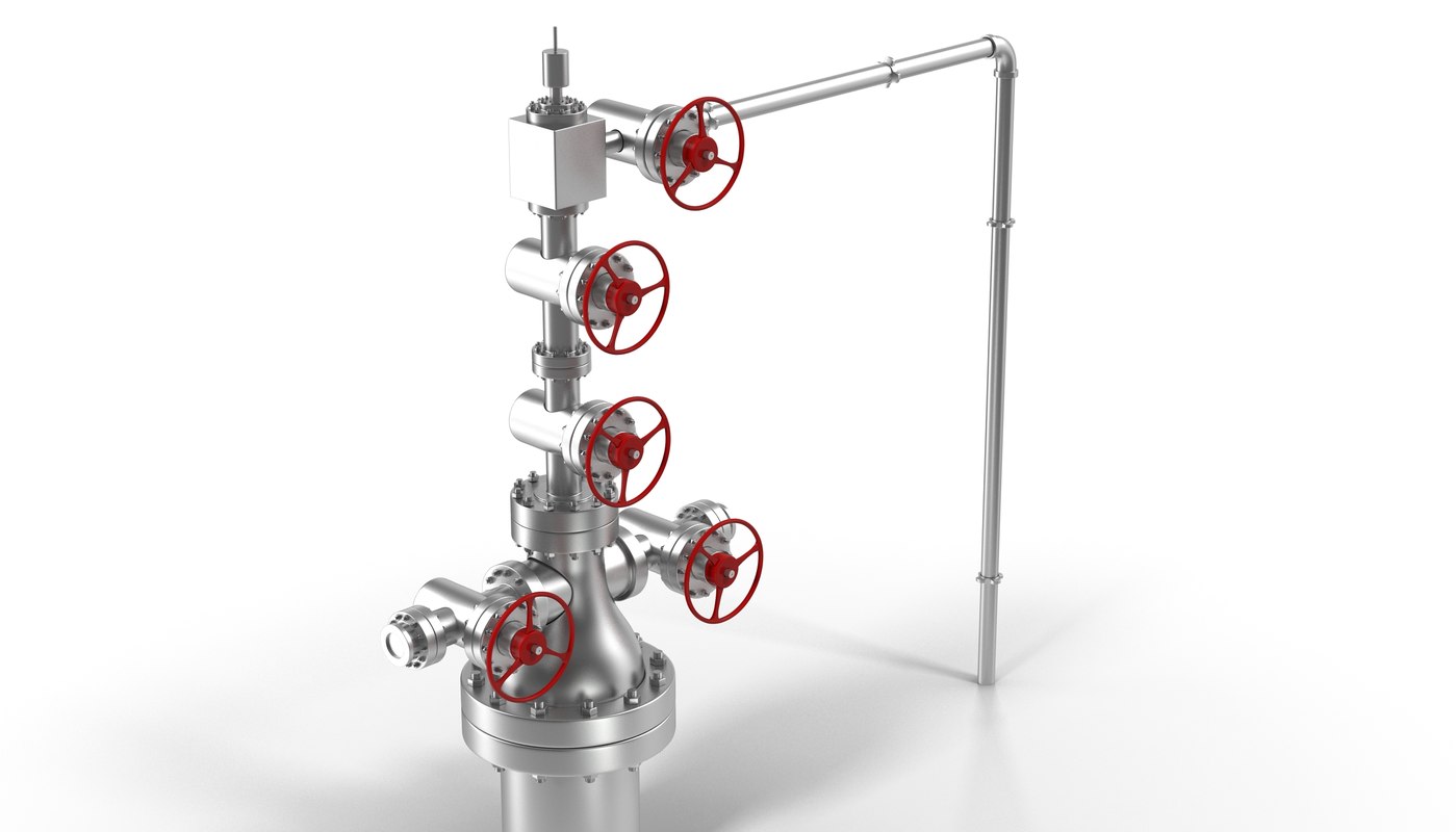 3D oilfield wellhead model - TurboSquid 1401469