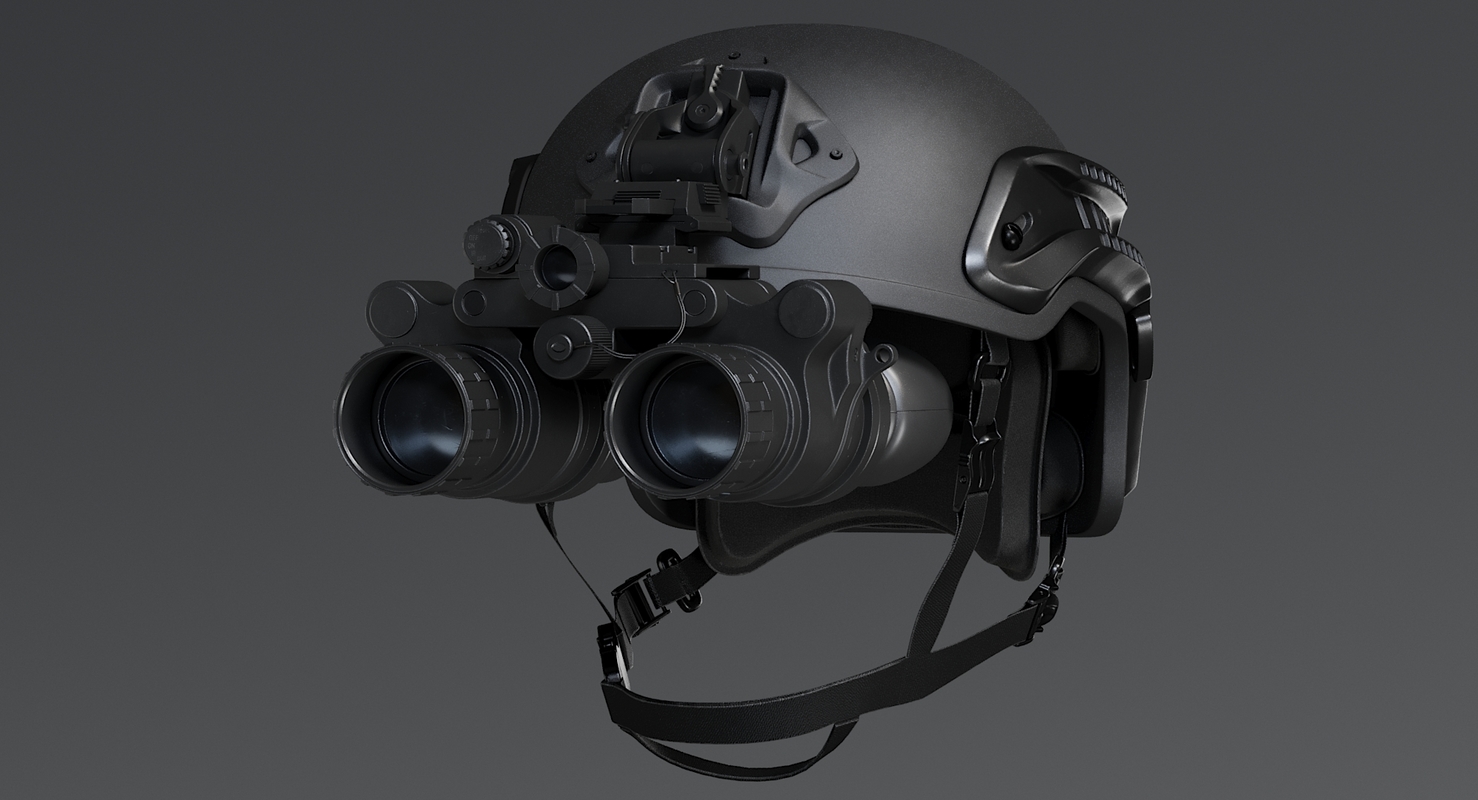 modelo 3d Casco con gafas de visión nocturna - TurboSquid 1401527