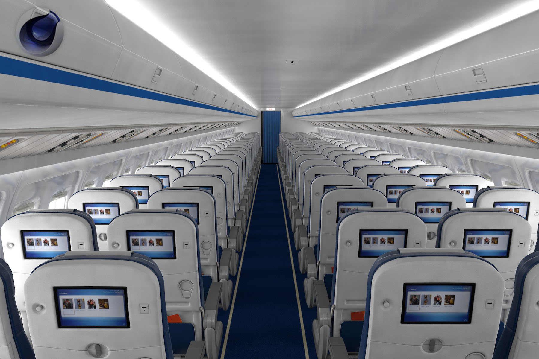 3D model airplane cabin 109 seats - TurboSquid 1401572