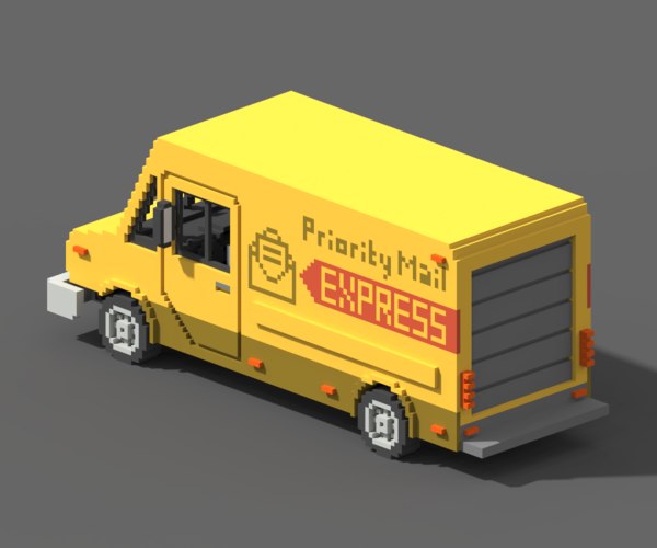 Voxel mail van 3D model - TurboSquid 1401693