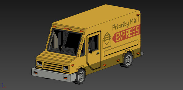 Voxel mail van 3D model - TurboSquid 1401693