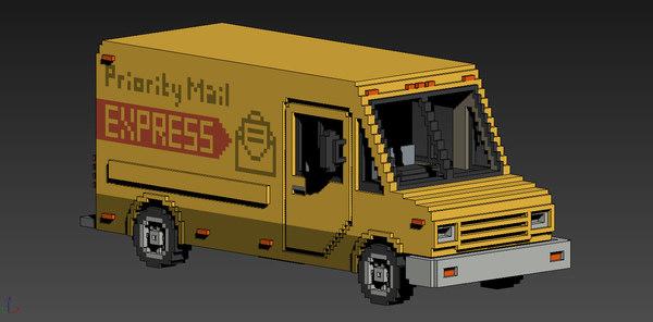 Voxel mail van 3D model - TurboSquid 1401693