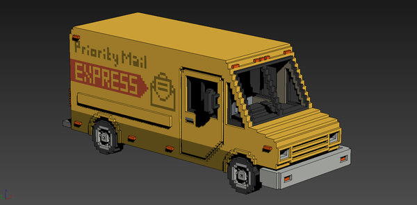 Voxel mail van 3D model - TurboSquid 1401693