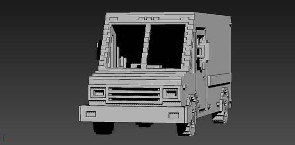 Voxel mail van 3D model - TurboSquid 1401693