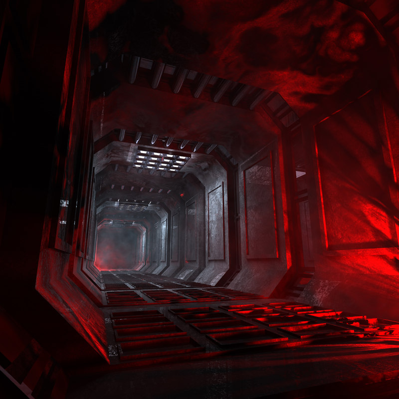 Concepts dark futuristic corridor 3D - TurboSquid 1401786