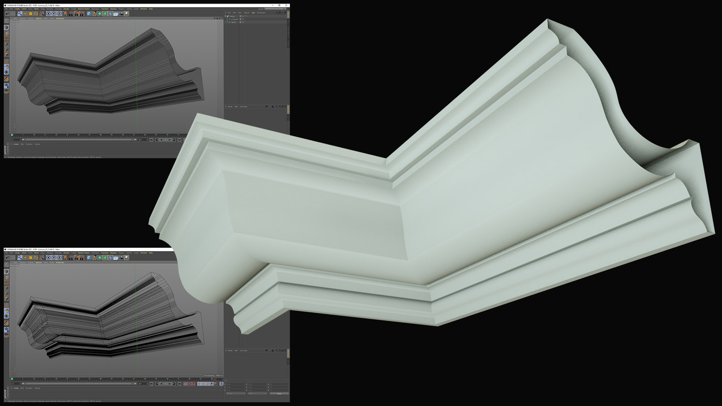 3D molding cornice - TurboSquid 1401986