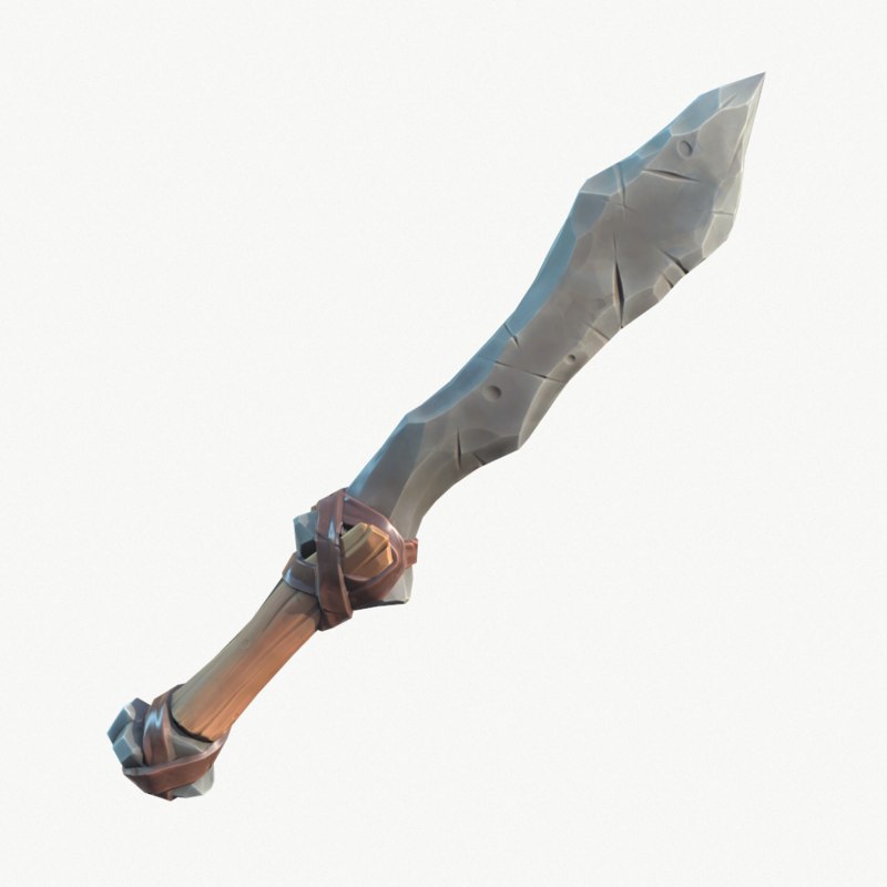 Stylized stone sword 3D - TurboSquid 1402044
