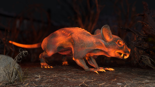 Fanged mutant rat monster 3D - TurboSquid 1402306