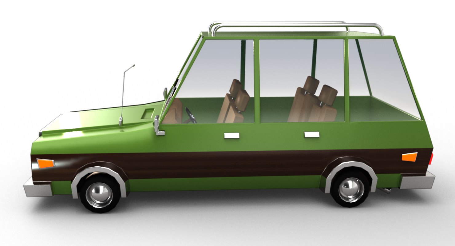 3D cartoon station wagon - TurboSquid 1401220