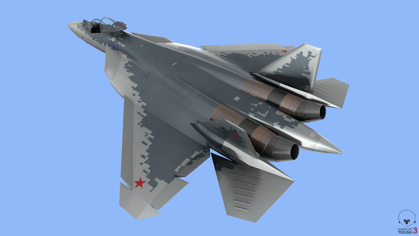 Sukhoi su-57 - pbr 3D - TurboSquid 1402272