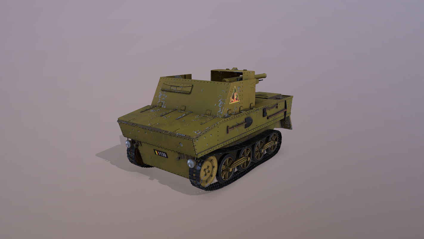 T13 tank belgian army 3D model - TurboSquid 1402263