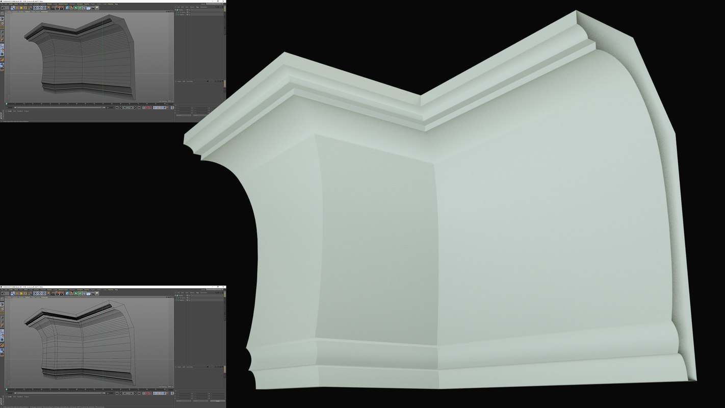 Molding cornice 3D model - TurboSquid 1402432