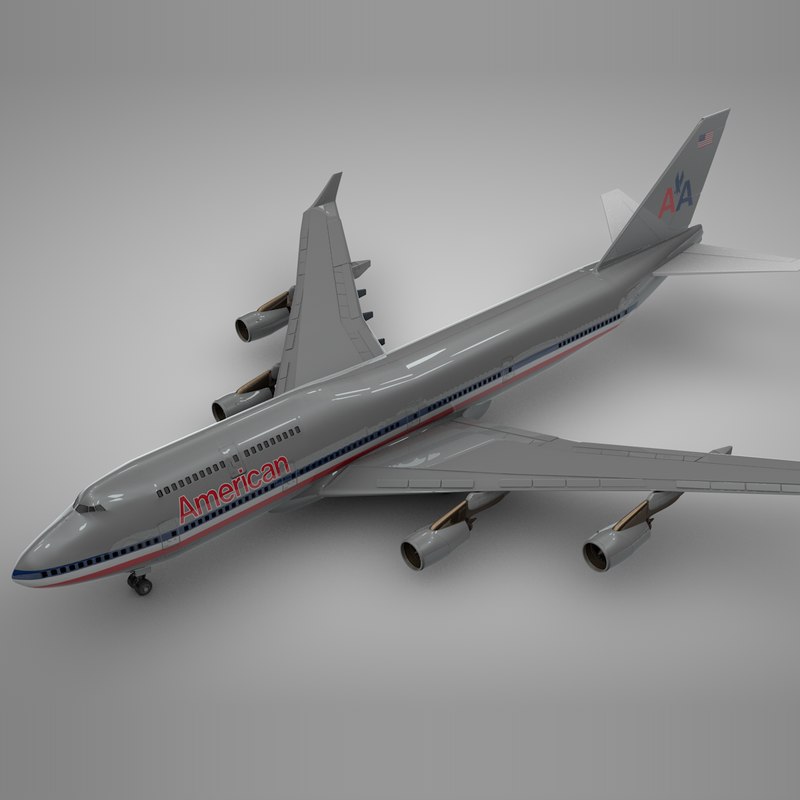 Boeing 747-400 american airlines 3D - TurboSquid 1402466