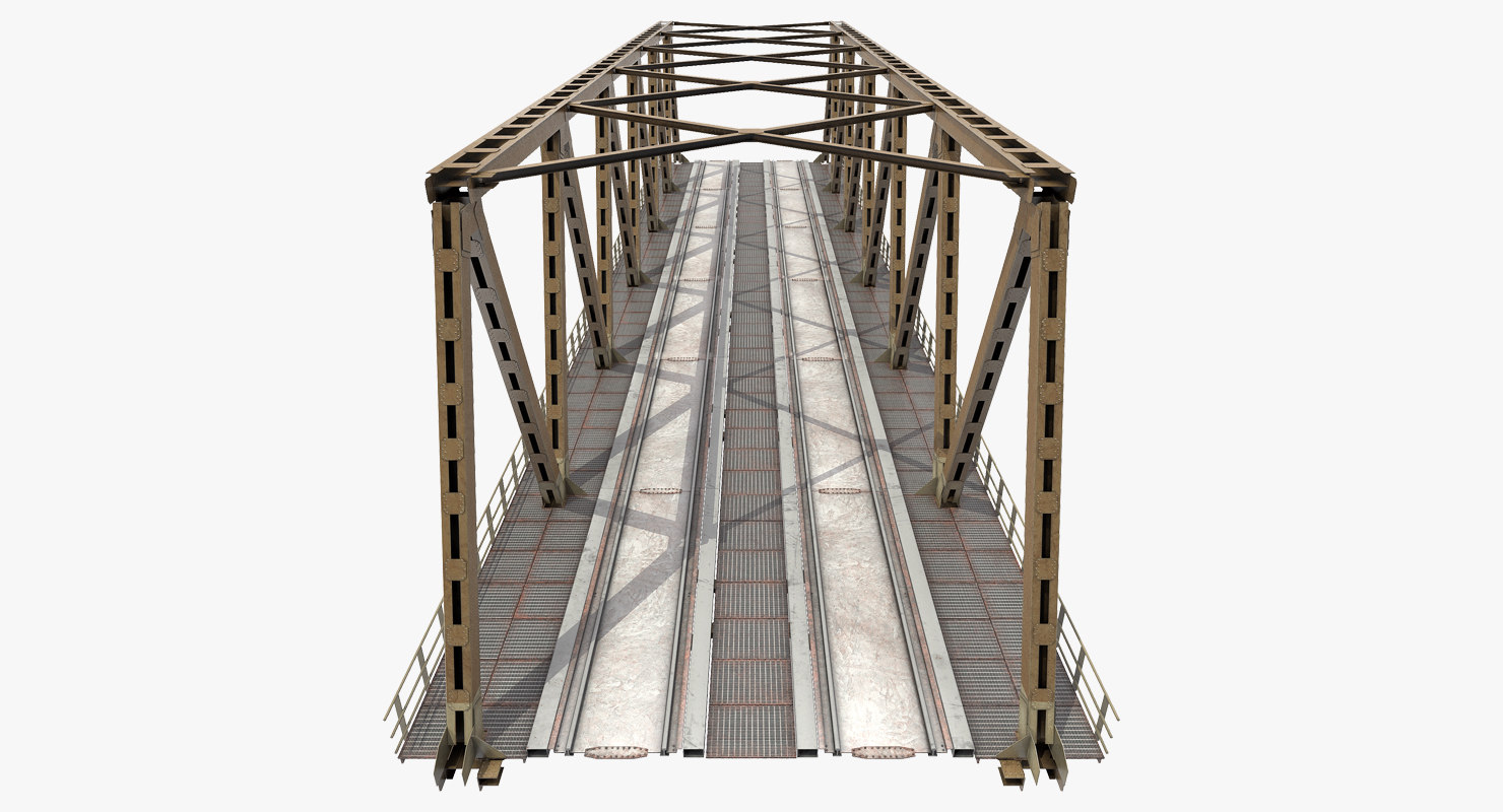 3D railway bridge span rail - TurboSquid 1402552