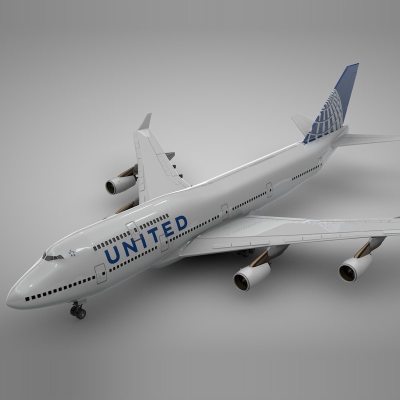 3D boeing 747-400 united airlines model - TurboSquid 1402485