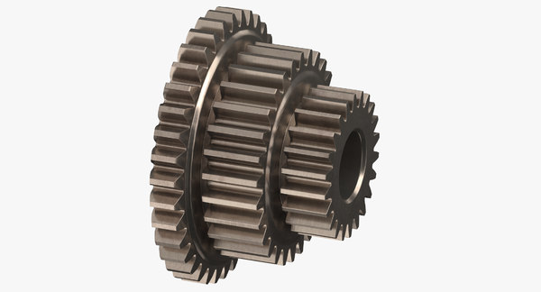Compound spur gear 3D model - TurboSquid 1402633
