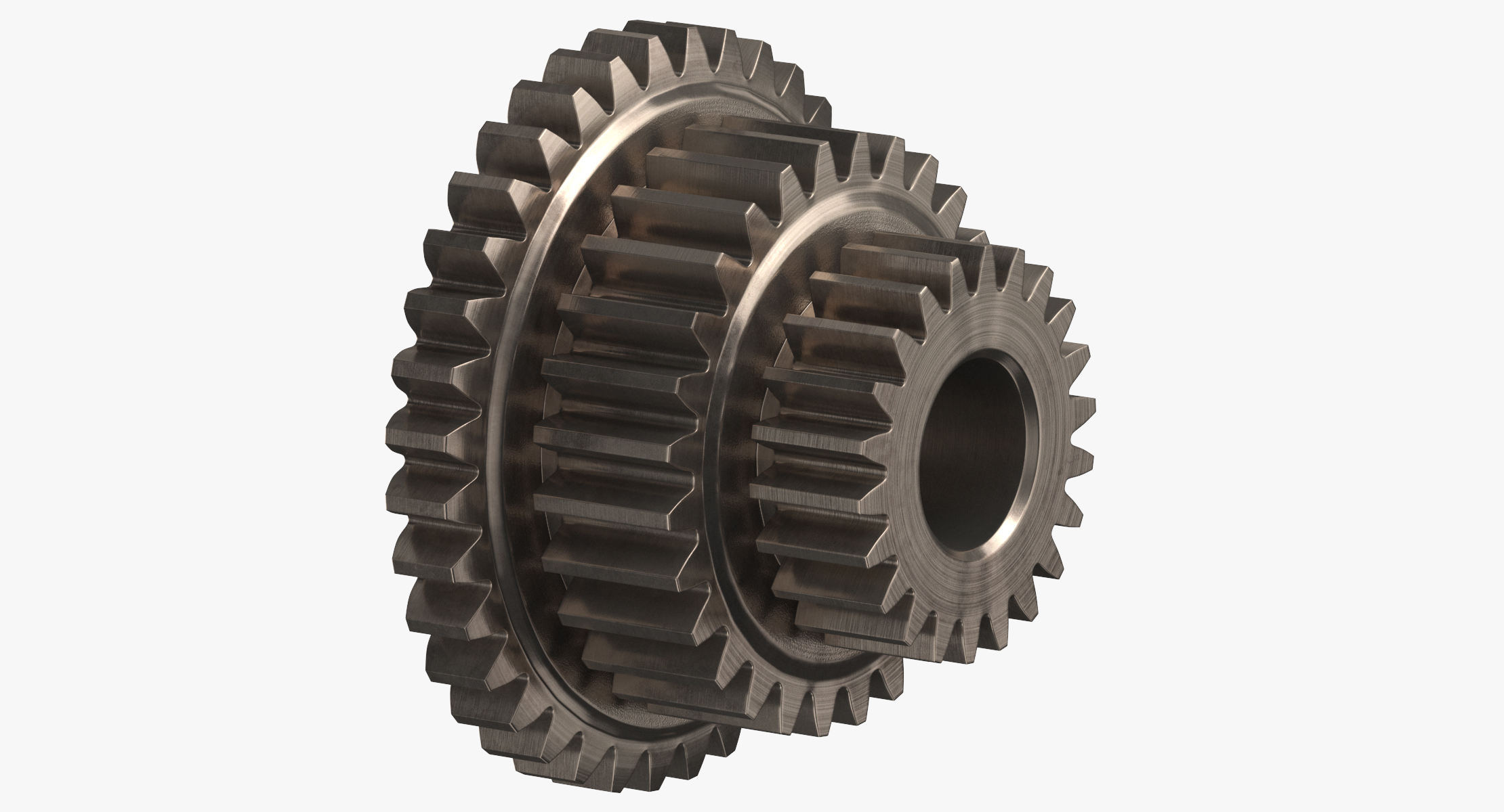 Compound spur gear 3D model - TurboSquid 1402633