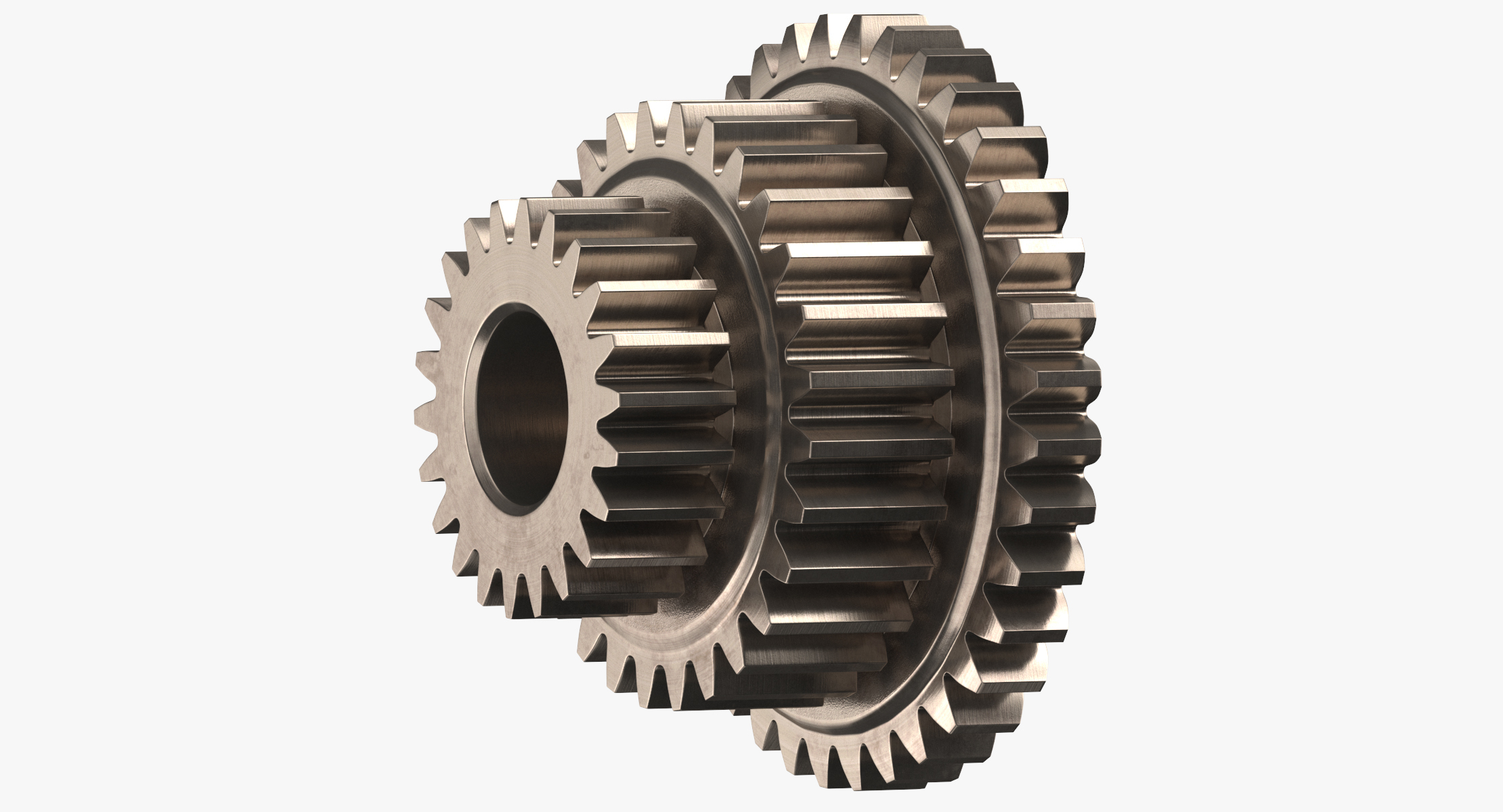 Compound spur gear 3D model - TurboSquid 1402633