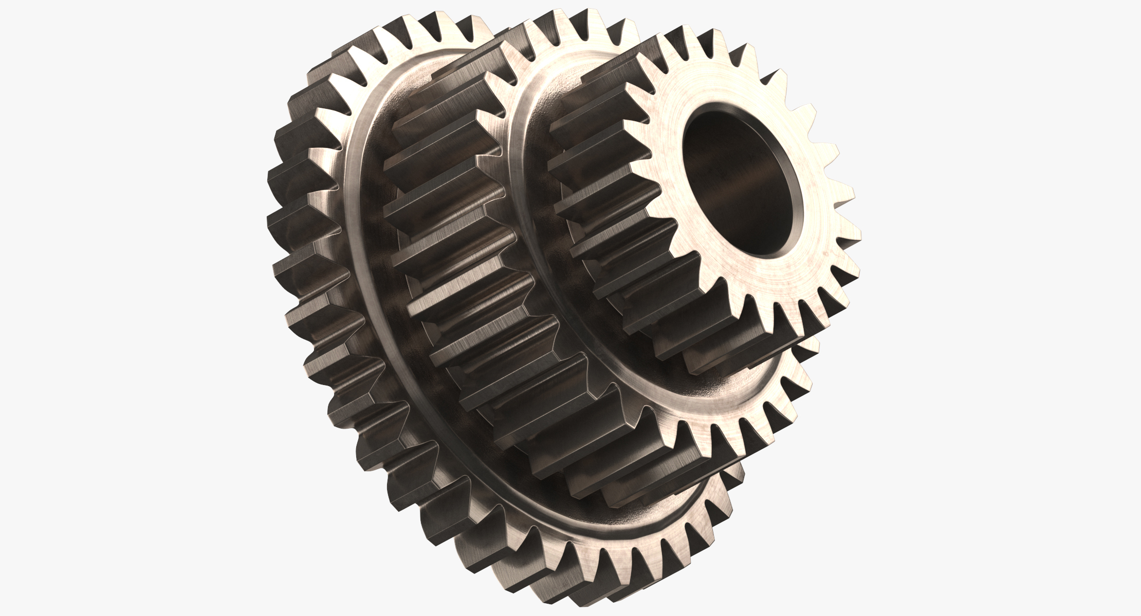 Compound spur gear 3D model - TurboSquid 1402633