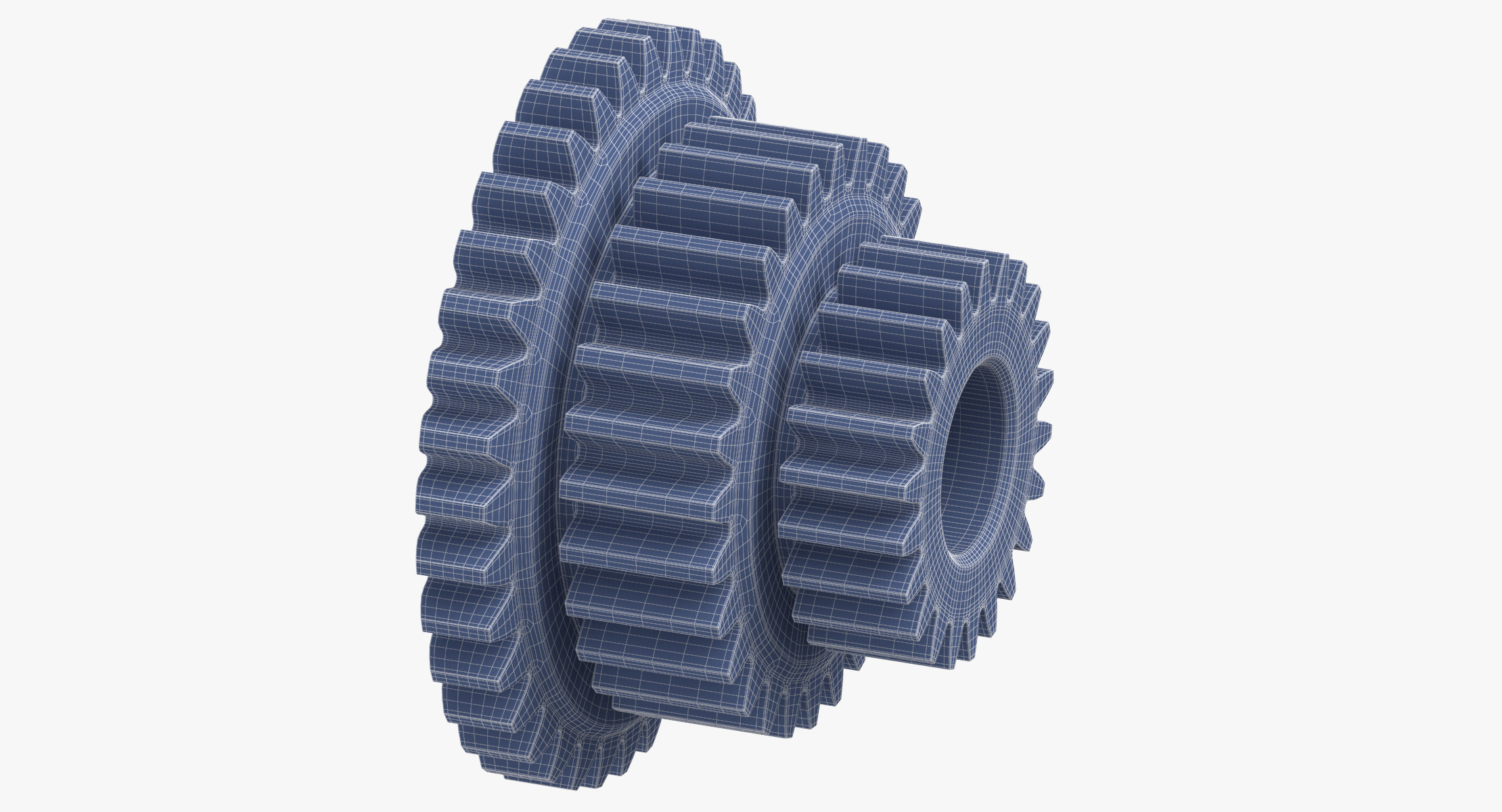 Compound spur gear 3D model - TurboSquid 1402633