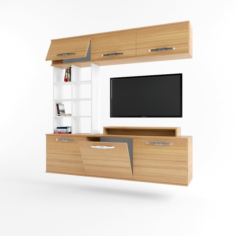Tv unit showcase model - TurboSquid 1402788