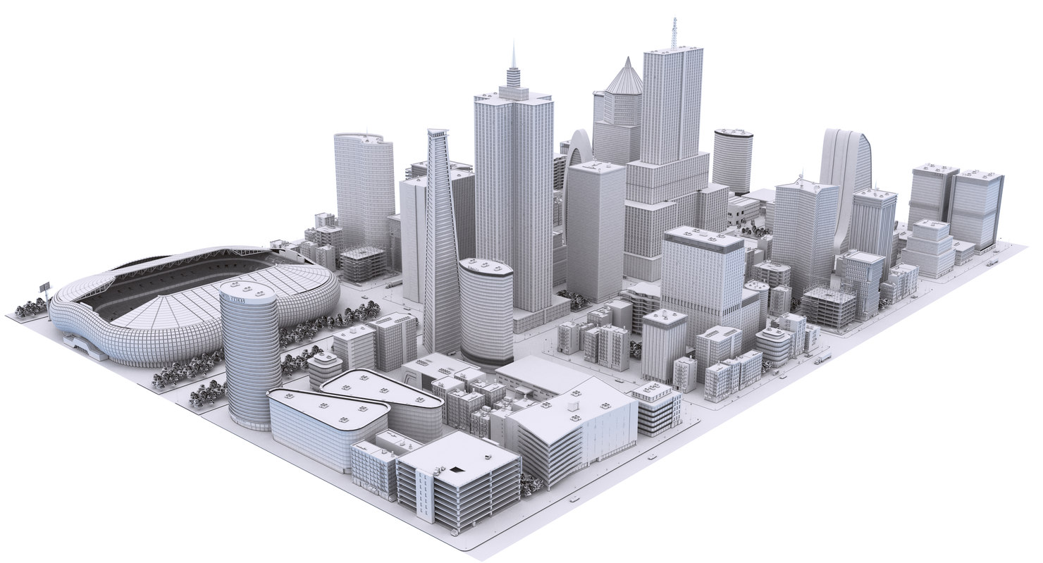 3D city clay - TurboSquid 1403001
