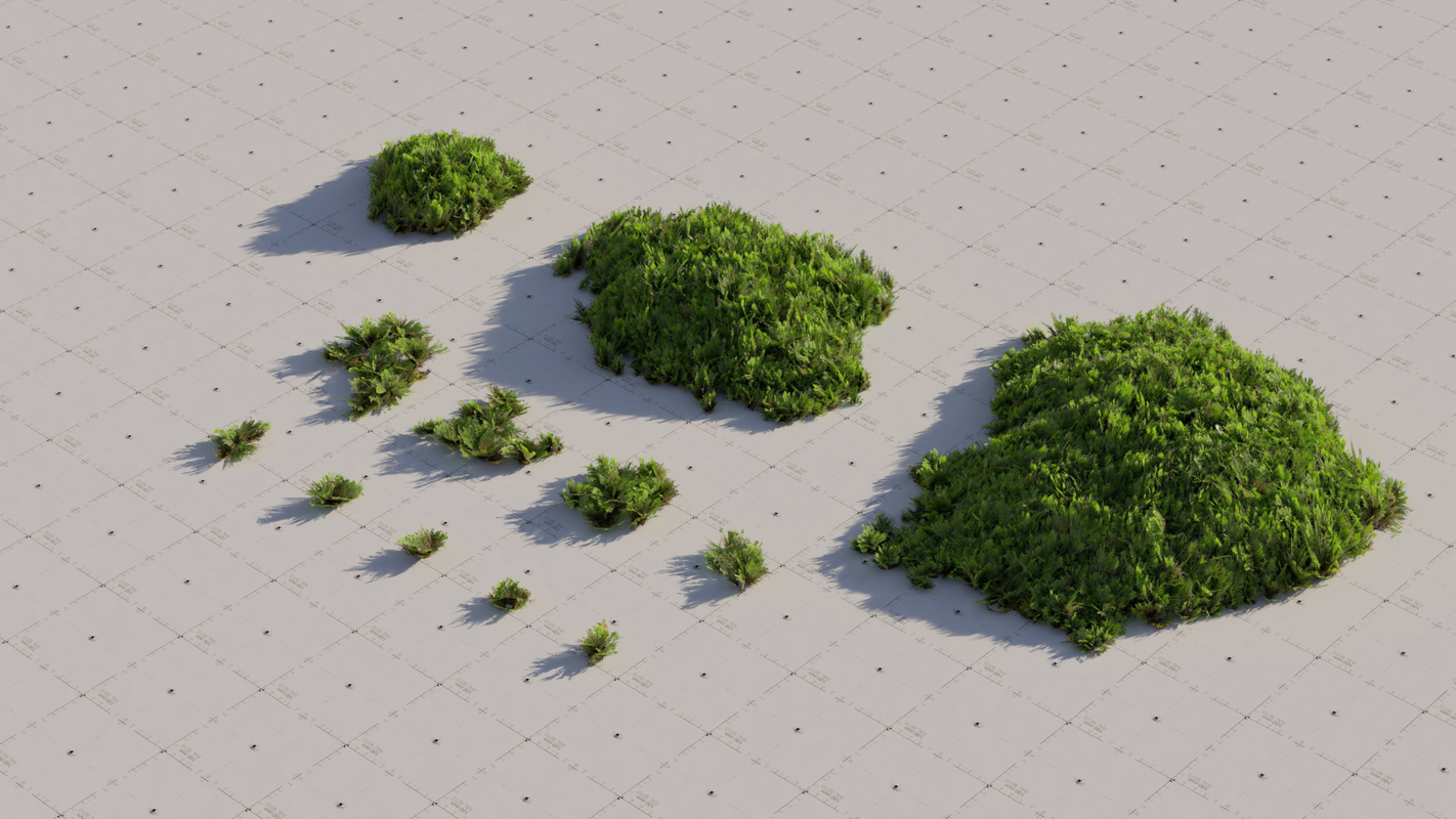 3D model moss 7 species stones - TurboSquid 1403092