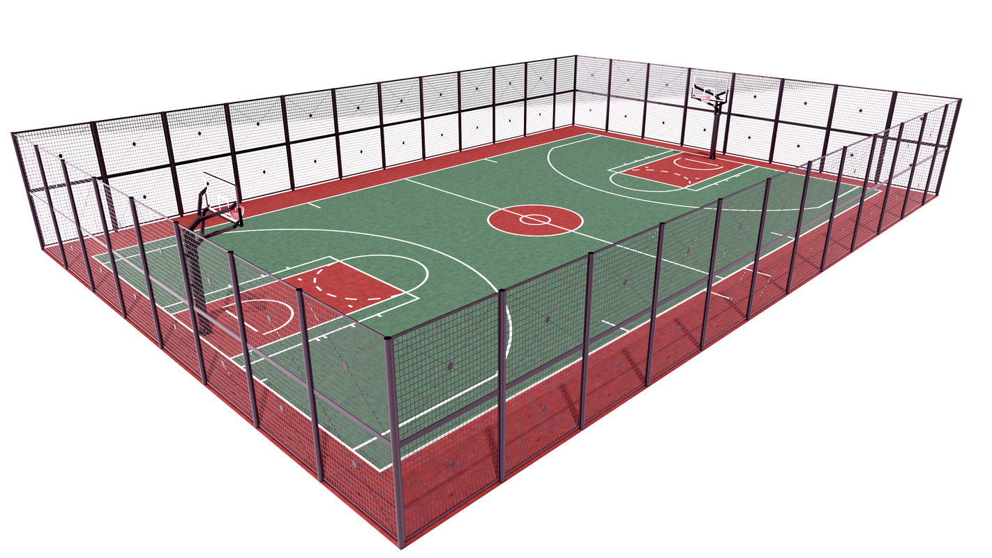 Outdoor basketball court 3D model - TurboSquid 1403161