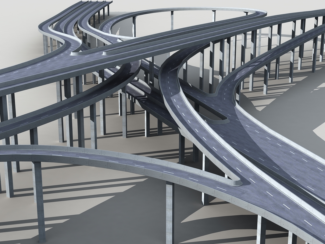 3D flyover highway - TurboSquid 1403304