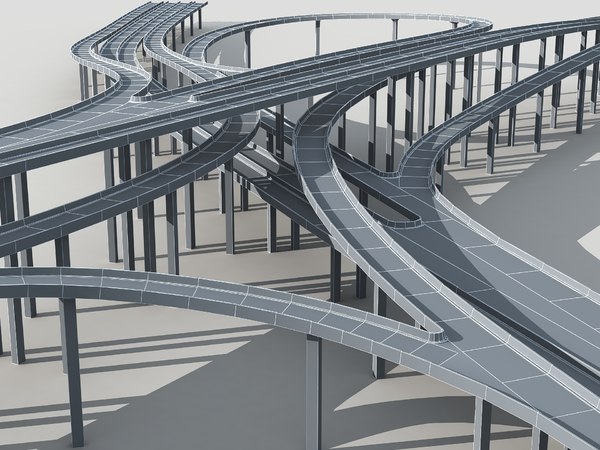 3D flyover highway - TurboSquid 1403304