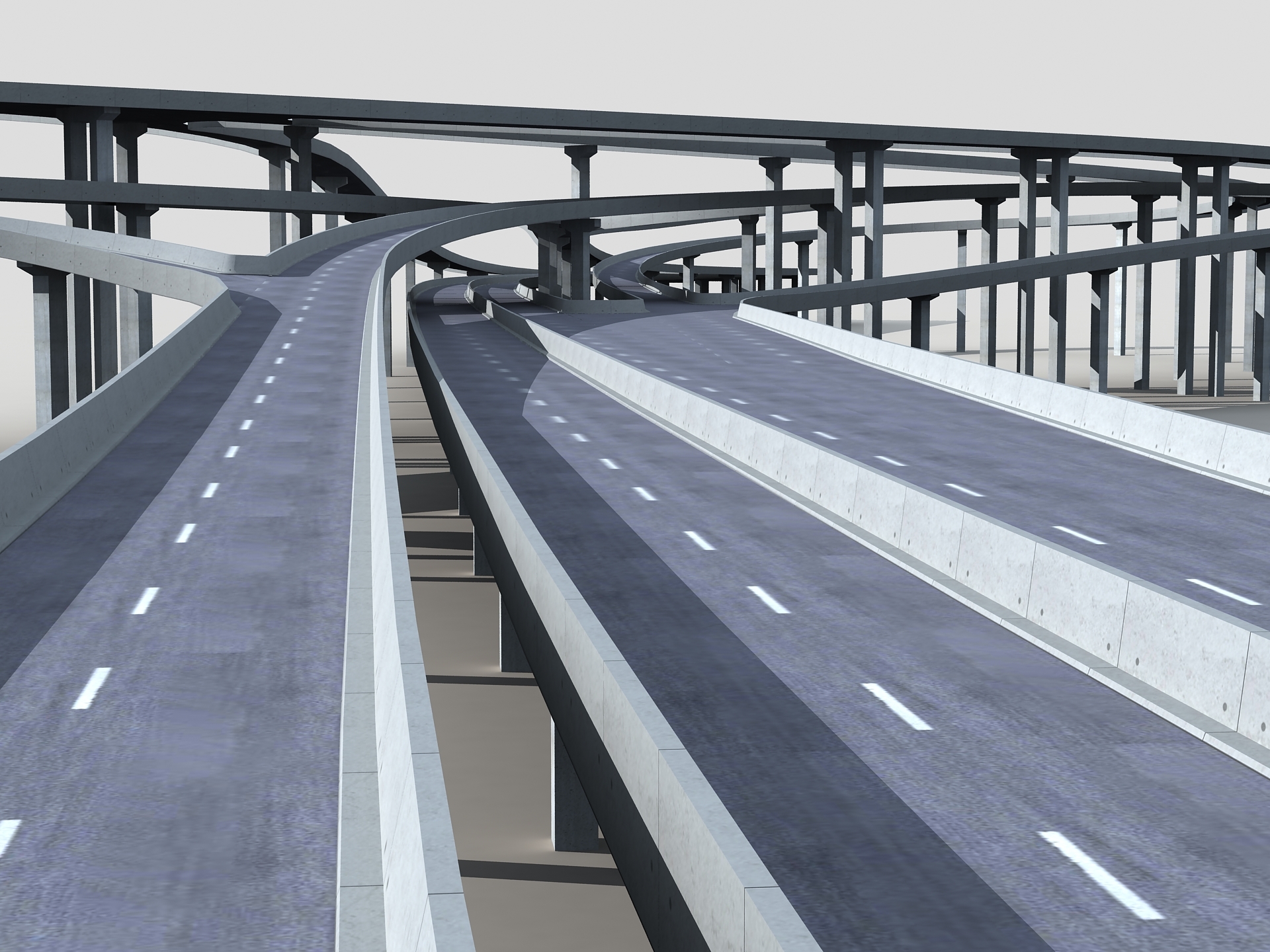 3D flyover highway - TurboSquid 1403304