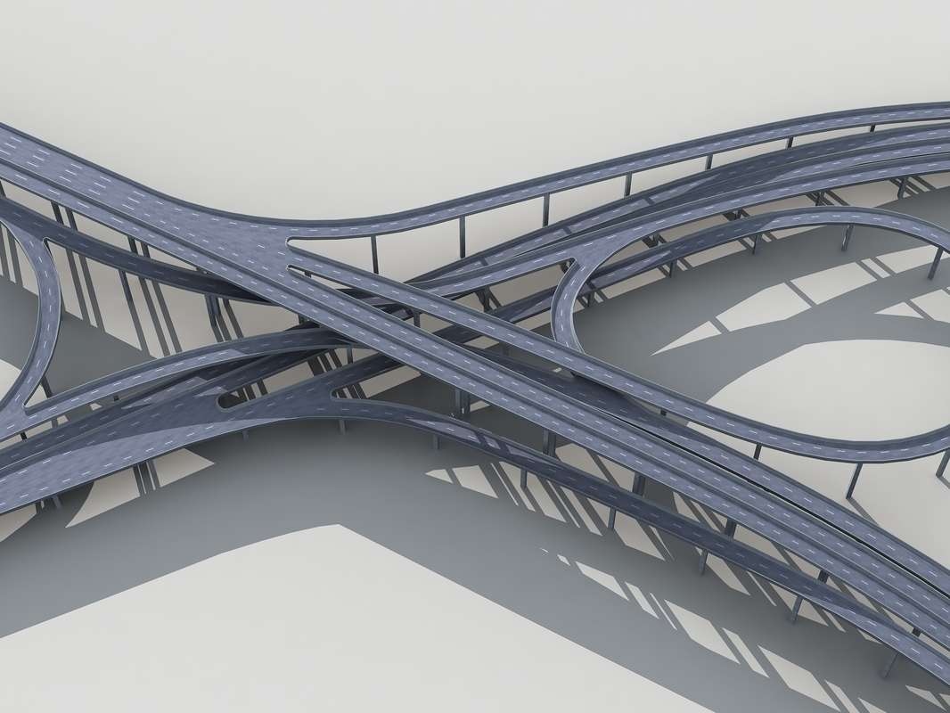 3D flyover highway - TurboSquid 1403304